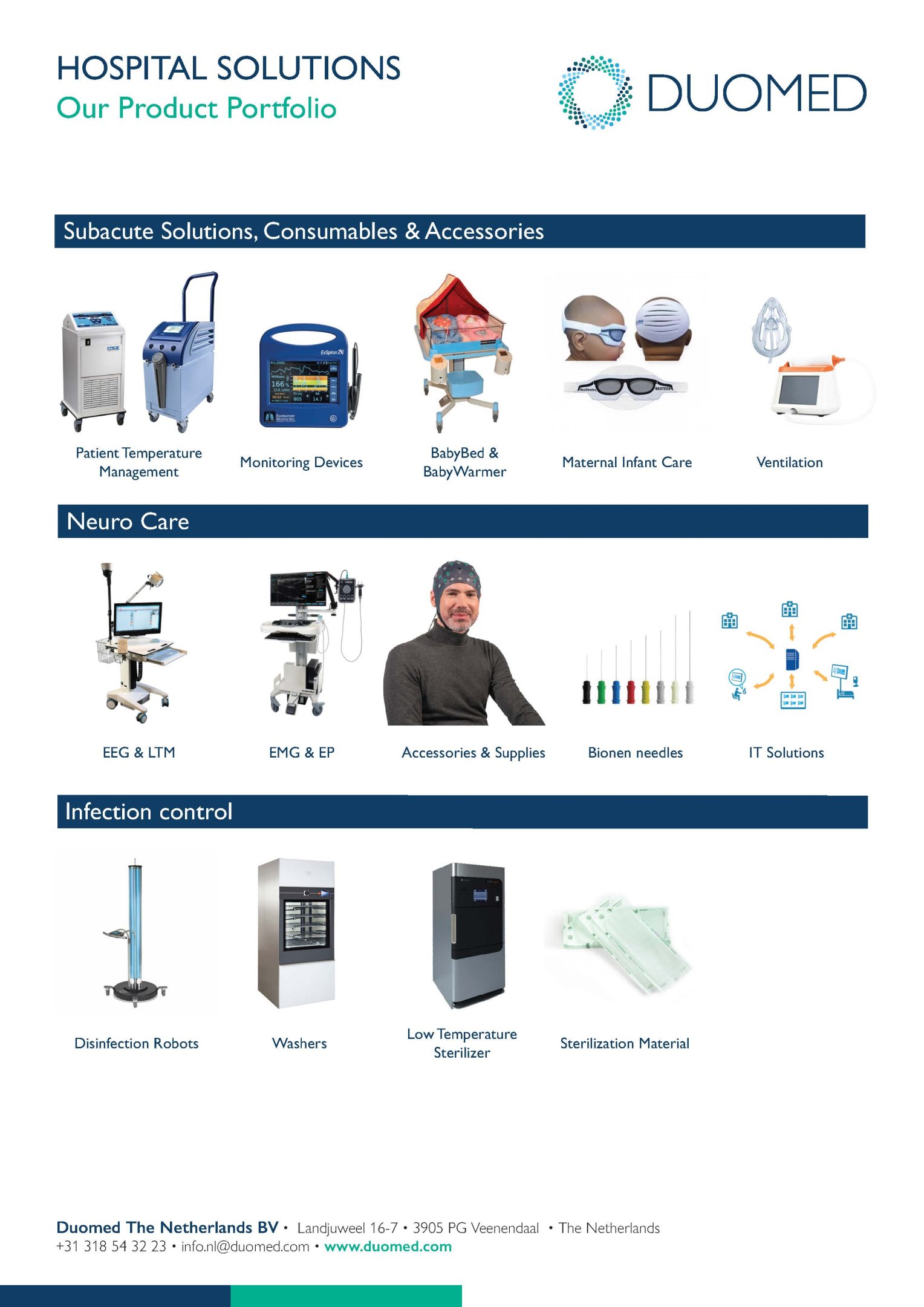 Hospital Solutions Range Duomed NL | Duomed